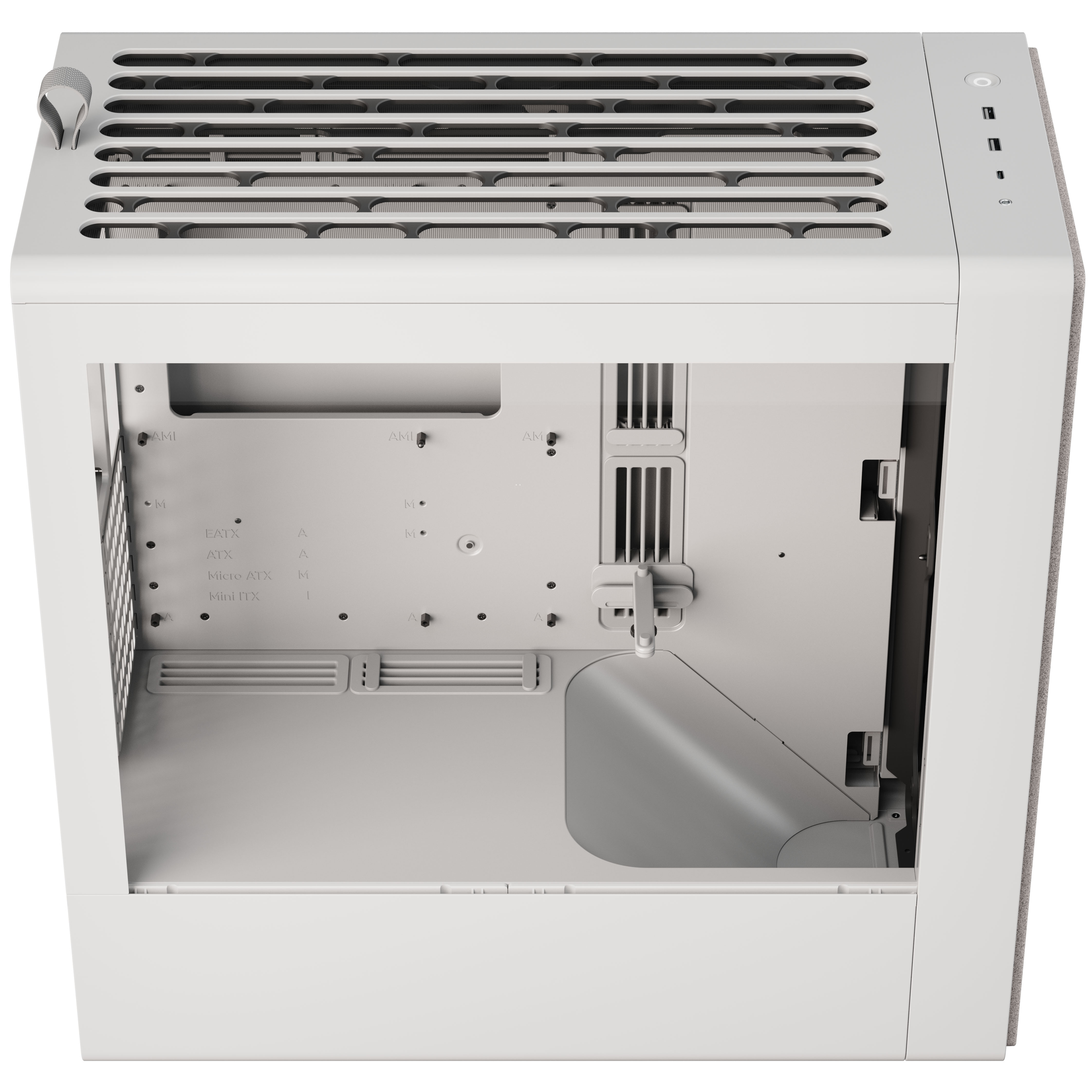 HAVN BF 360 PC Case, Midi Tower, E-ATX, Tempered Glass - White